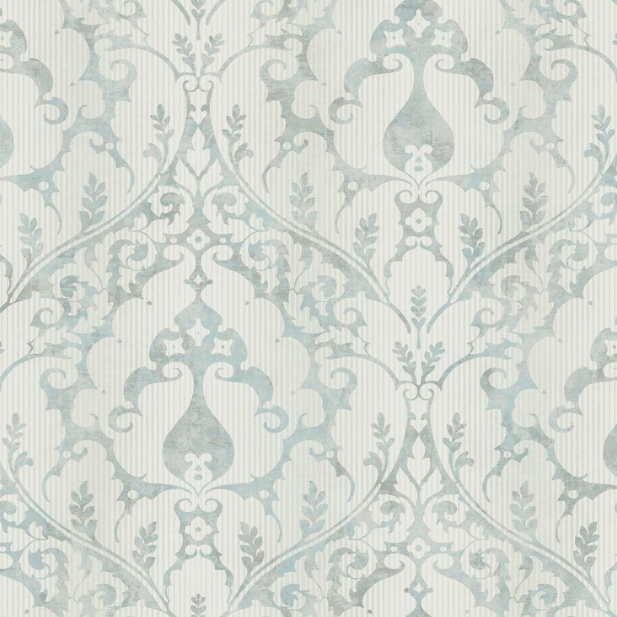 CR40702 | Edition 12 - Art Lanark, Blue Damask - Carl Robinson Wallpap