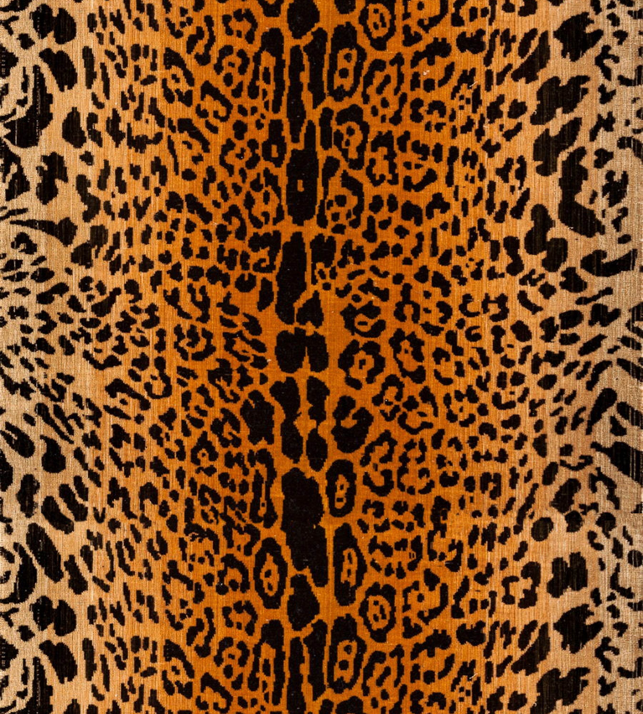 K033520001 | Leopard - Silk - Handwoven, Black On Gold - Old World Wea
