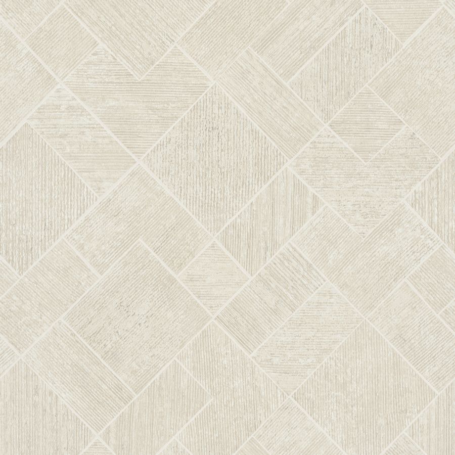 Ma35509 | Opulent Accents, Marquetry Beige Tile - Antonina Vella Wallp
