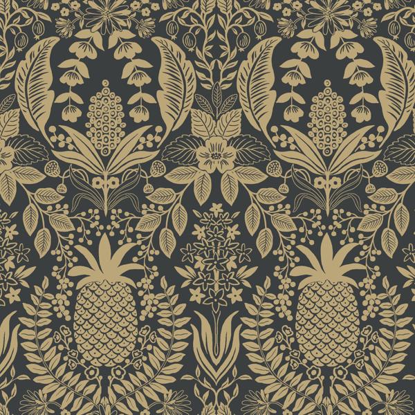 Rf7483 | Rifle Paper Co. 3Rd Edition, Pineapple Damask - York Wallpape