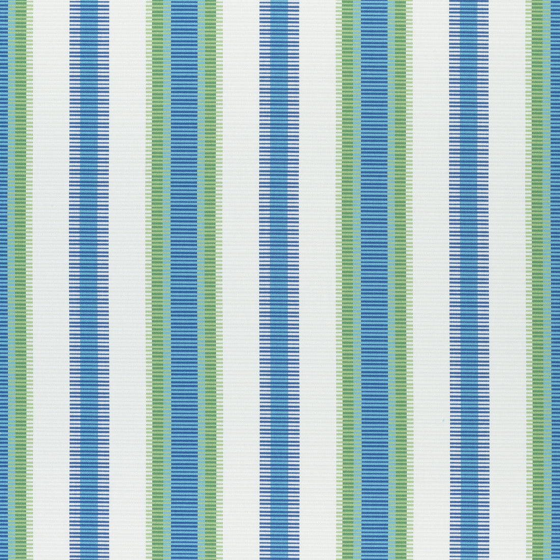 W74670 | Samba Stripe, Royal Blue and Green - Thibaut Fabric