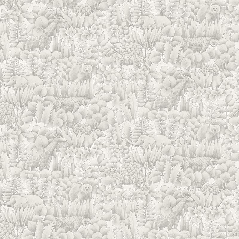 Wtk21000.Wt.0 | Tamarind, Grey Animals - Winfield Thybony Wallpaper