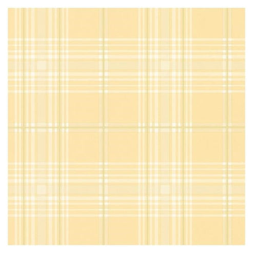 KV27422 | Fresh Kitchen 5 Yellow Plaid Wallpaper - Norwall