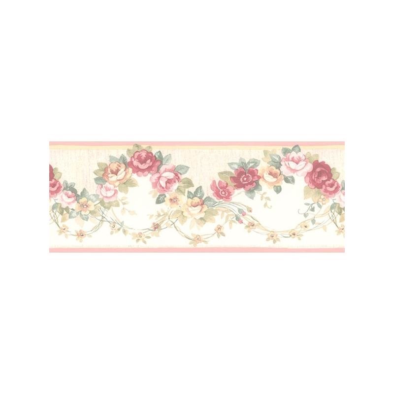 Sample PR79655 Pink Floral wallpaper Norwall Wallpaper