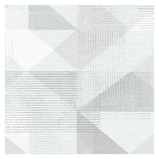 GX37652 | Geometrix, Green Silk Screen Geometric Wallpaper - Norwall