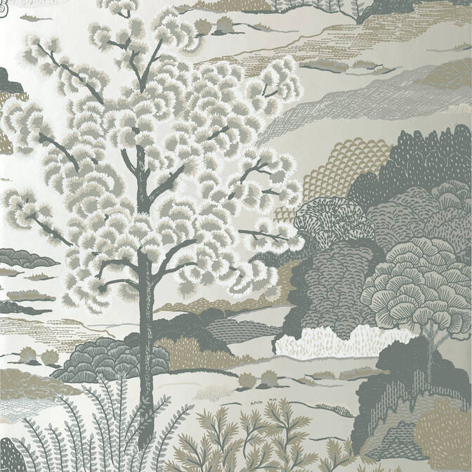 Sample - T85045 Daintree, Greenwood Thibaut Wallpaper